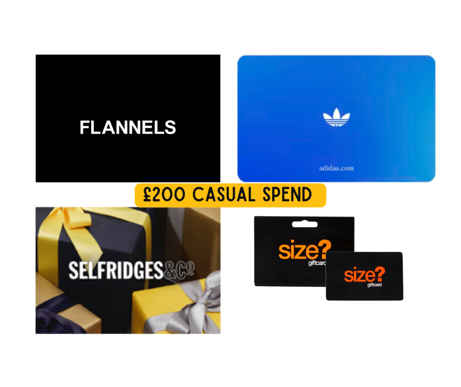 £200 Voucher – Flannels / adidas / Selfridges / Size? – Winner’s choice ...